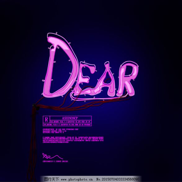 DEAR图片_艺术字_设计元素-图行天下素材网