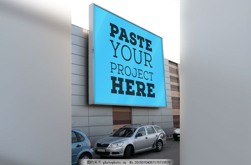墙上的立体广告牌图片_其他_样机-图行天下素材网