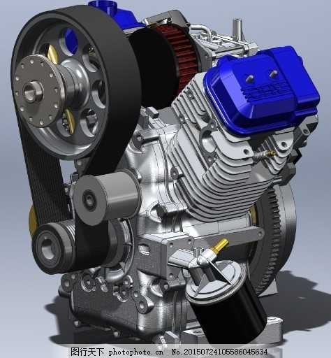百力通先锋V型双缸发动机机械模型图片_其他_其他-图行天下素材网