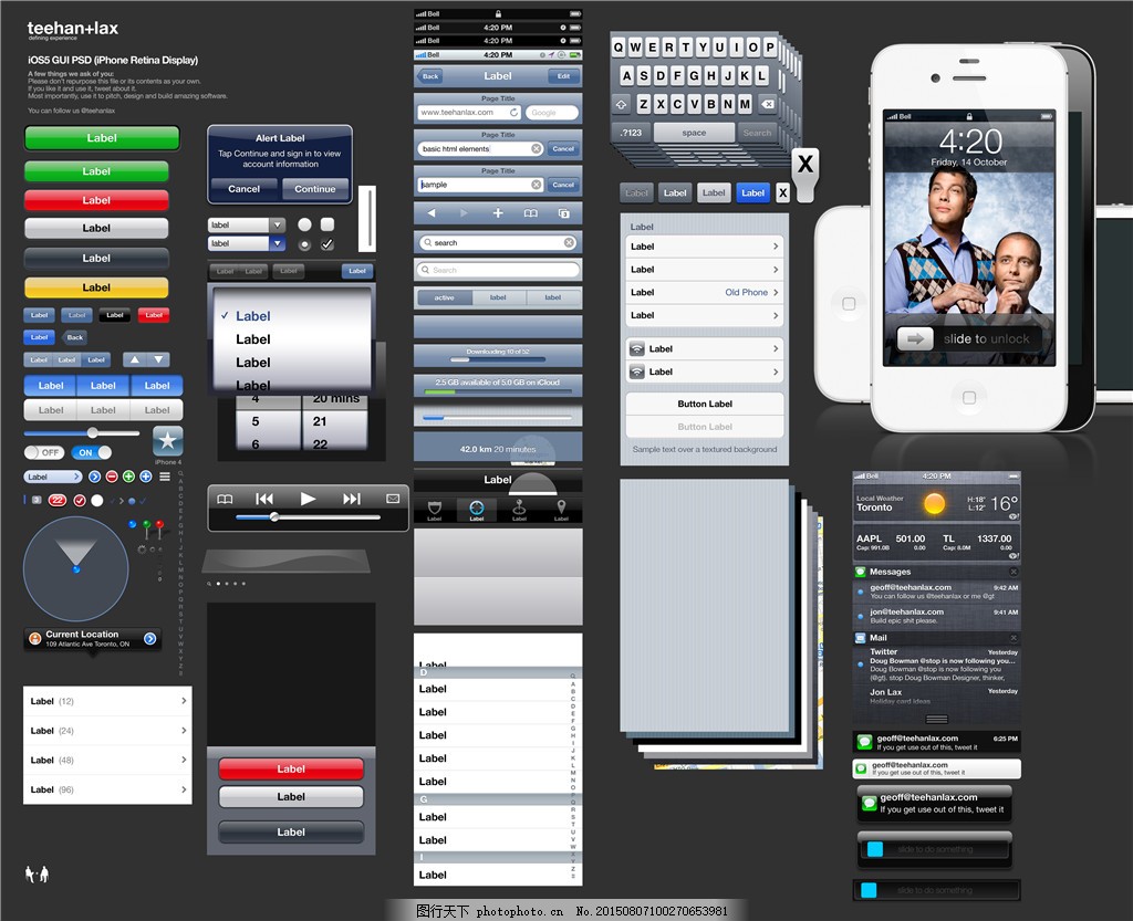 苹果多种界面手机UIAPP系列PSD下载图片_其他_移动界面-图行天下素材网