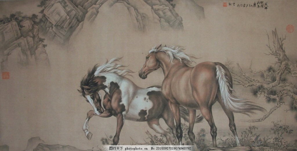 国画马图片_休闲娱乐_生活方式-图行天下素材网
